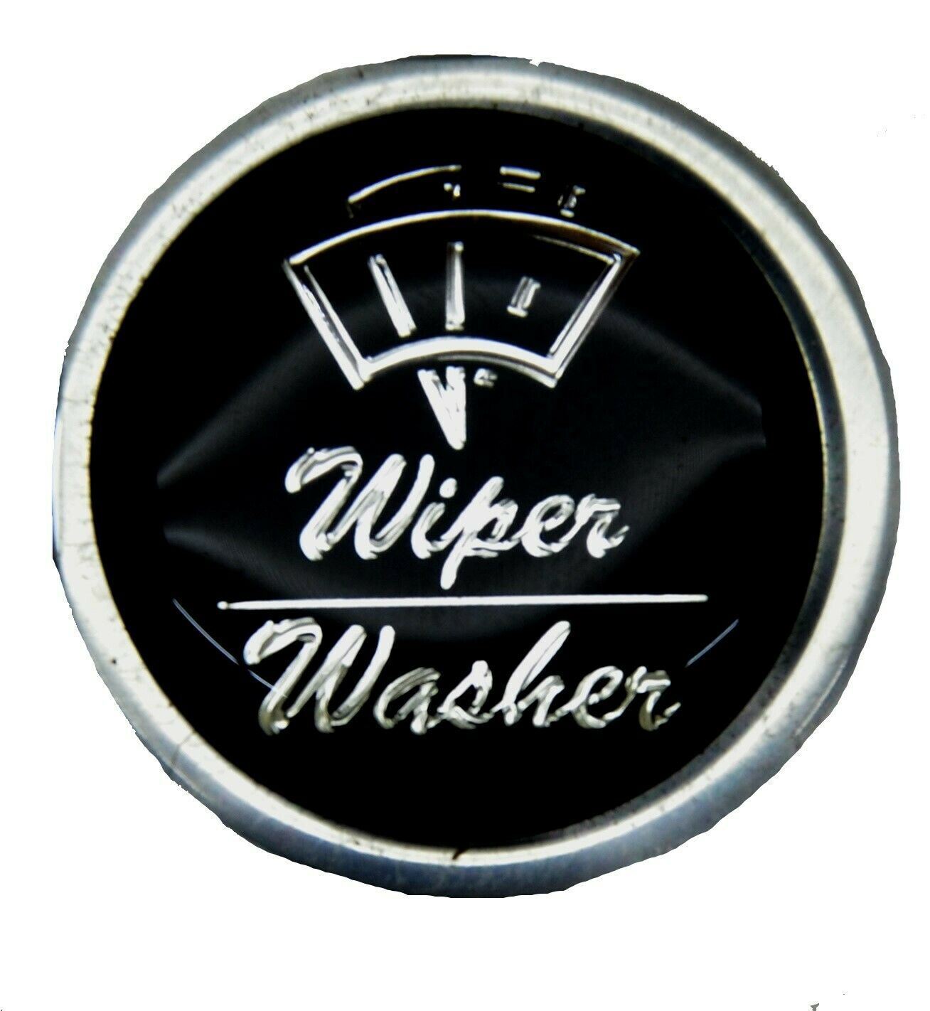 Wiper Washer Knob for Kenworth Peterbilt Black Glossy/Silver Chrome GG ...