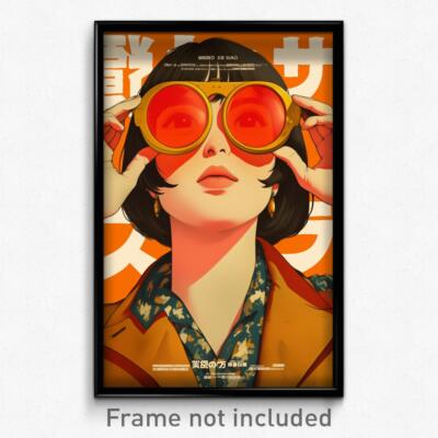 Japanese Movie Poster - Girl Feeling Undermined, Quizzical Orange ...