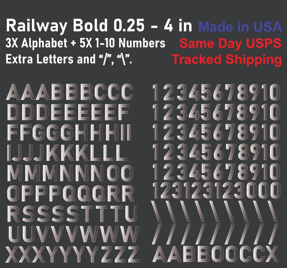 3X Alphabet & 0-10 Vinyl Decal Numbers - Mailbox, Wall, Address, Locker ...