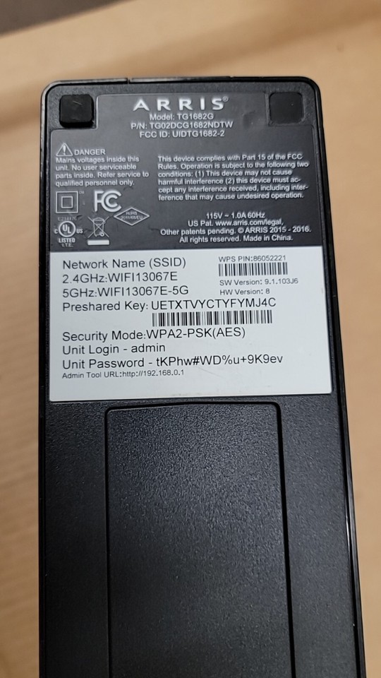 A lot of 10pcs Arris TG1682G XB3 Dual-Band WiFi Telephony Cable Modem ...