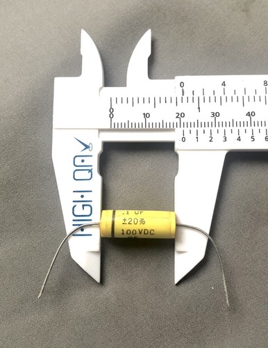 GE .1 uF 100V Capacitor +-20% tone cap Polyester 70s vintage Yellow ...