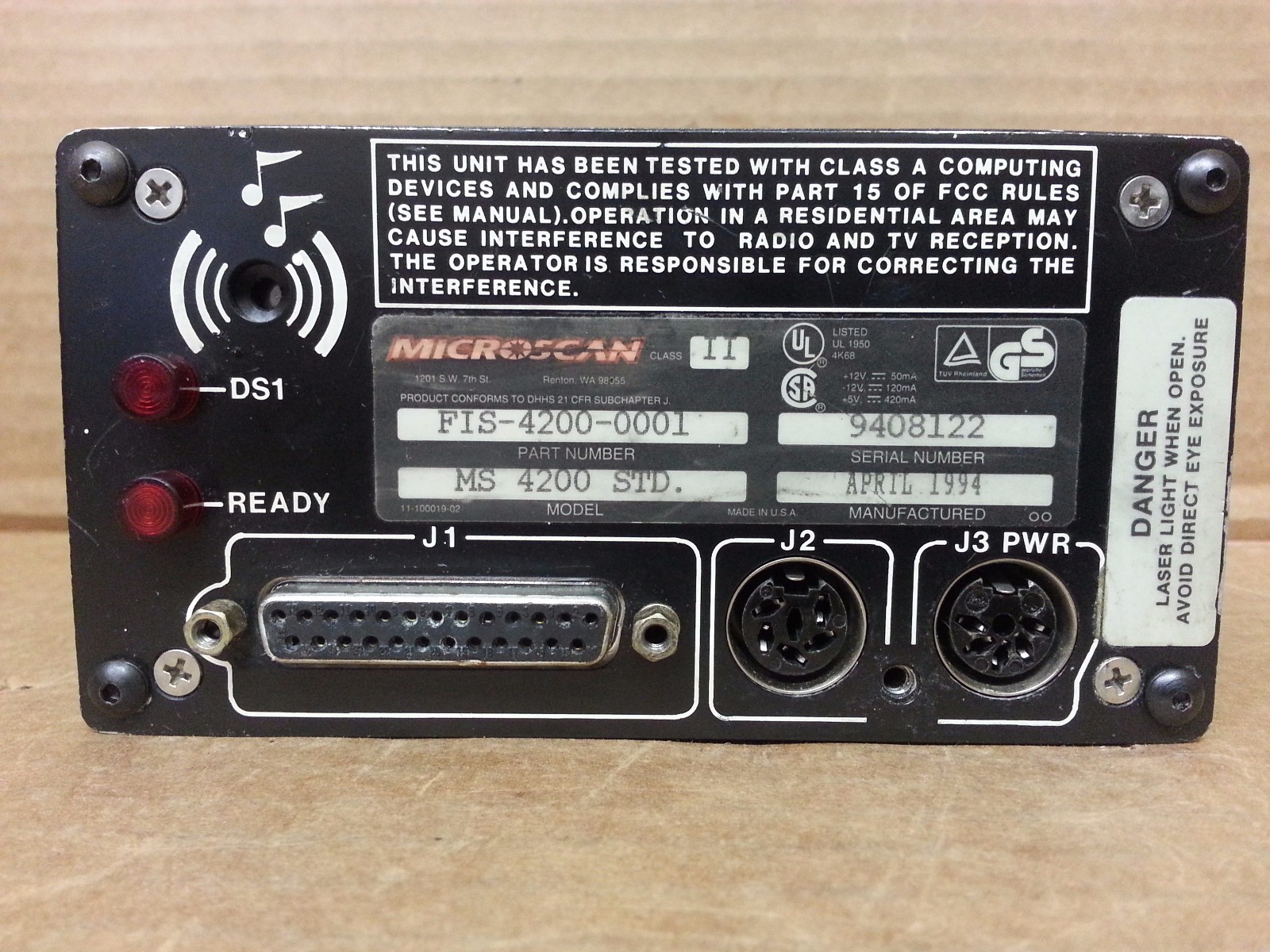 FIS42000001 MICROSCAN FIS-4200-0001 BAR CODE SCANNER MS-4200 SHIP SAME BUS DAY | eBay