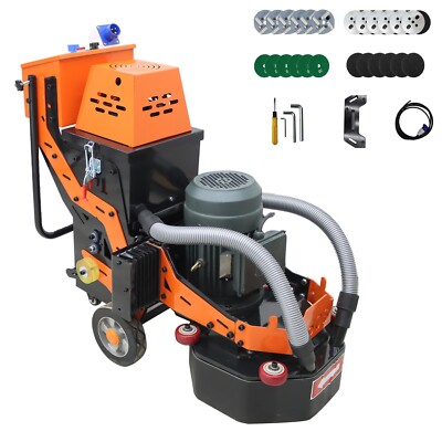 Hand-push Cement Concrete Ground Grinder Polishing Buffer Machine 220V ...