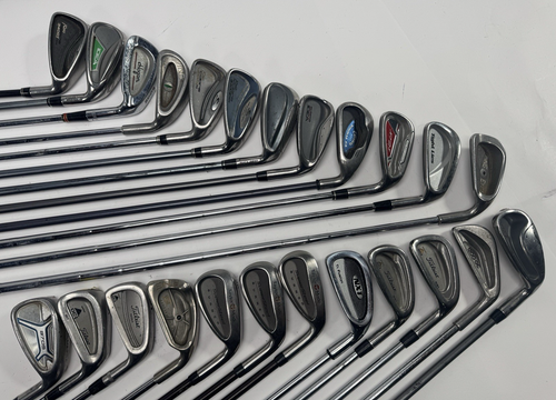 Lot of 24 Golf Clubs — Assorted Brands, Lengths, Lofts, and Flexes ...