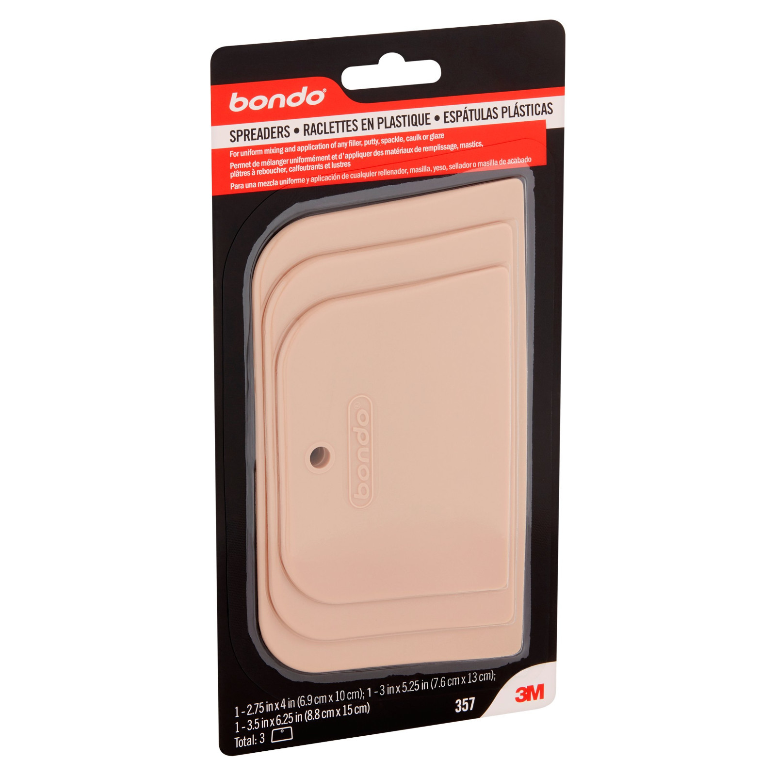 3M Bondo 3-PACK PLASTIC SPREADERS Marine Auto Body Repair REUSABLE ...