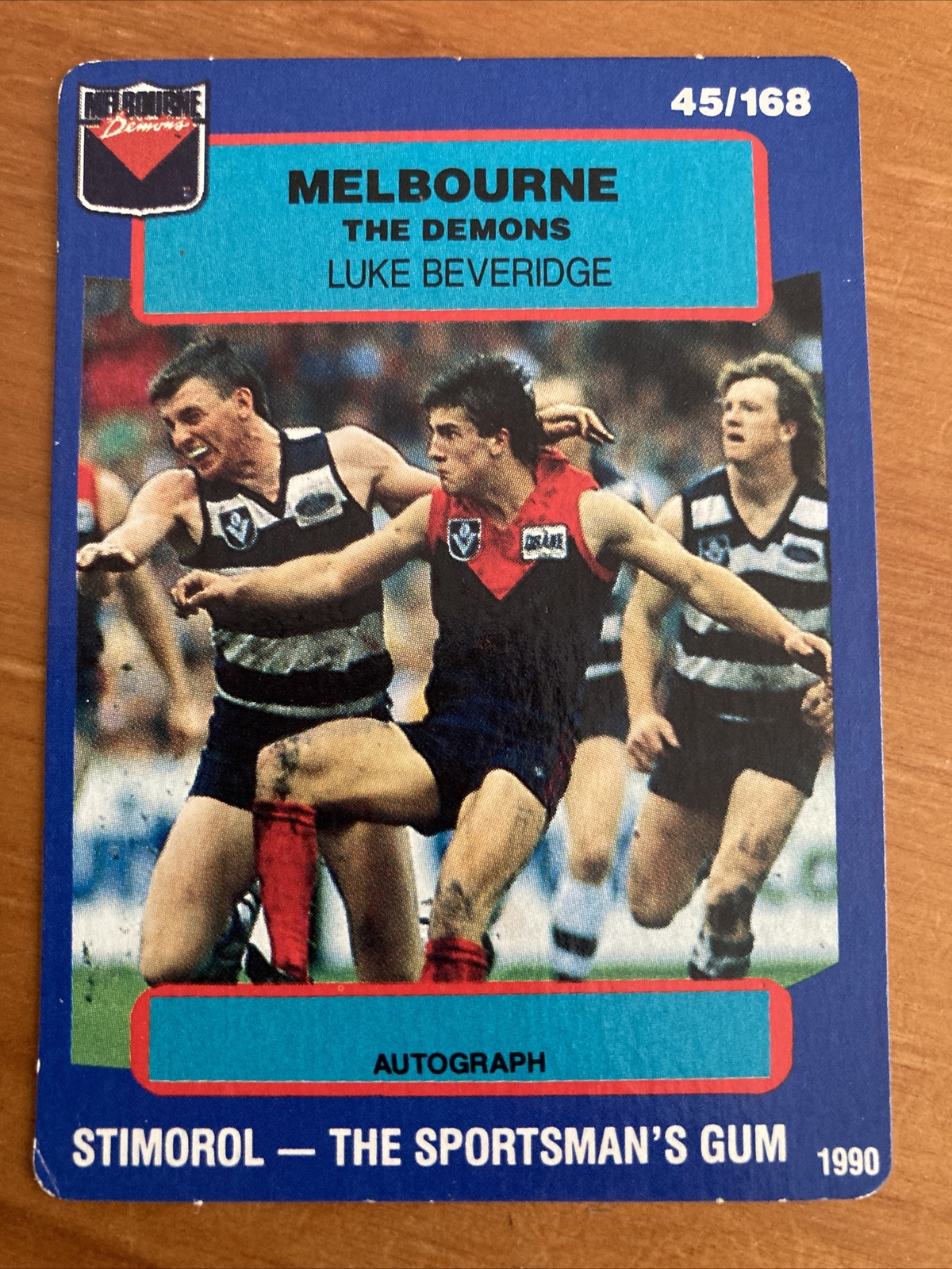1990 AFL Stimorol- Luke Beveridge 45/168- Melbourne | eBay Australia