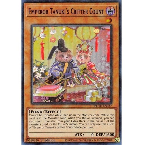 Yugioh Emperor Tanuki's Critter Count (Super Rare) (1st Edition) - POTE ...