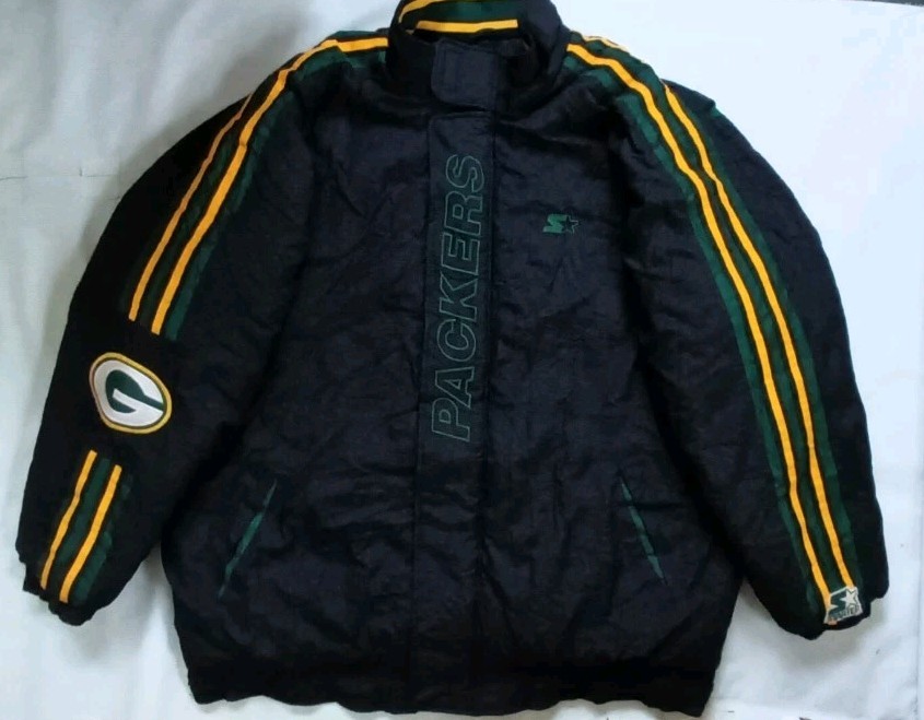 VTG STARTER PRO LINE GREEN BAY PACKERS FULL ZIPP NO HOOD WINTER JACKET ...