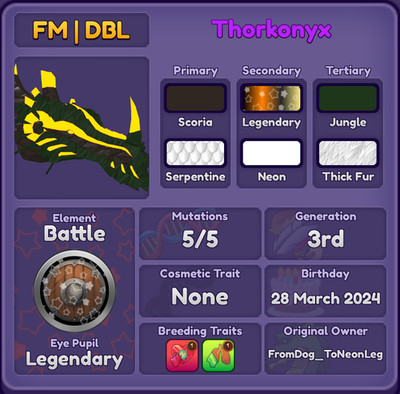 Thorkonyx | Dragon Adventures | DA | Roblox | eBay
