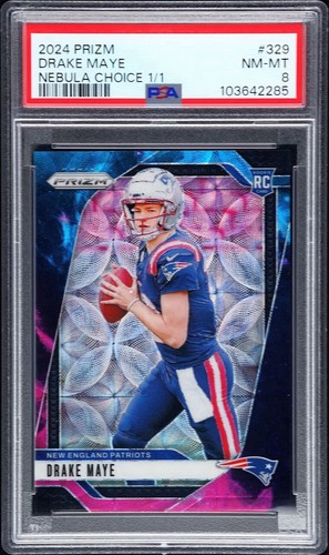 2024 Panini Prizm - Rookies Drake Maye #329 Choice Nebula Prizm /1 (RC ...