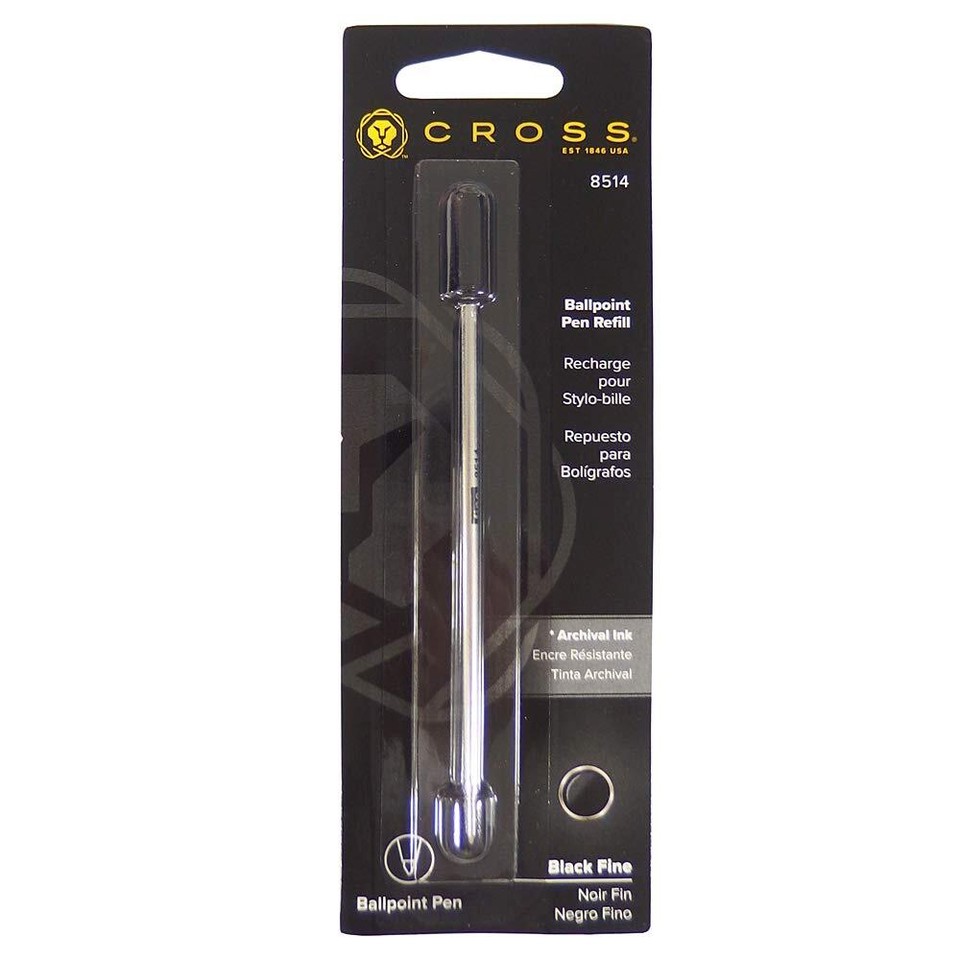 Cross Ballpoint Pen Refill 8514 Black 5.5x0.8x16cm Fine Point (0.8mm ...