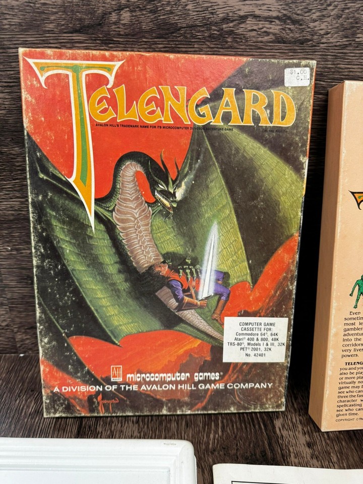 Atari Telengard Microcomputer Games Cassette Avalon Hill Atari 800 ...