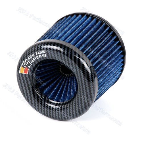 blue 3inch 76mm K&N Super Power Air Filter High Flow Performance Intake ...
