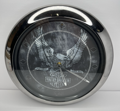 Harley-Davidson Wall Clock Eagle w/ Shield 13" Motorcycle Rev Sounds ...