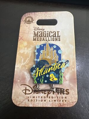 Disney Atlantica Castle Little Mermaid Flounder Magical Medallions Pin ...