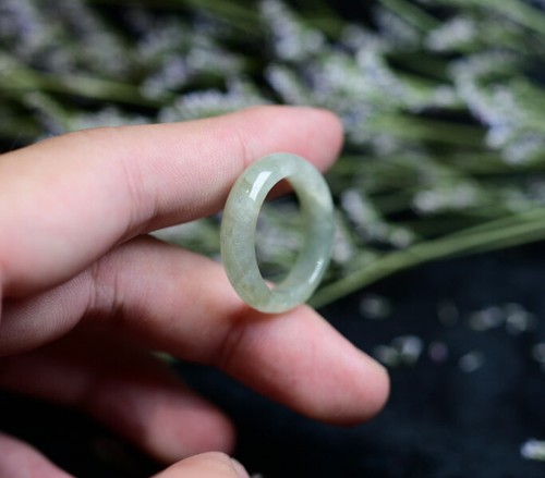Video Certified Icy Green Natural A JADE Jadeite Circle RING USA 7.75 ...