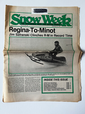 SNOW WEEK Snowmobile Racing Magazine Newspaper Publication February 26 ...
