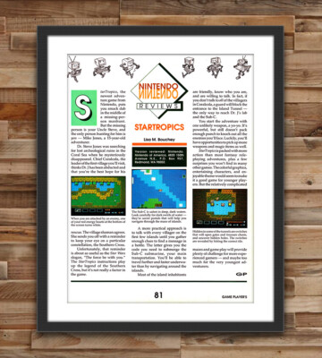 Startropics Nintendo NES Glossy Review Poster Unframed G2944 | eBay