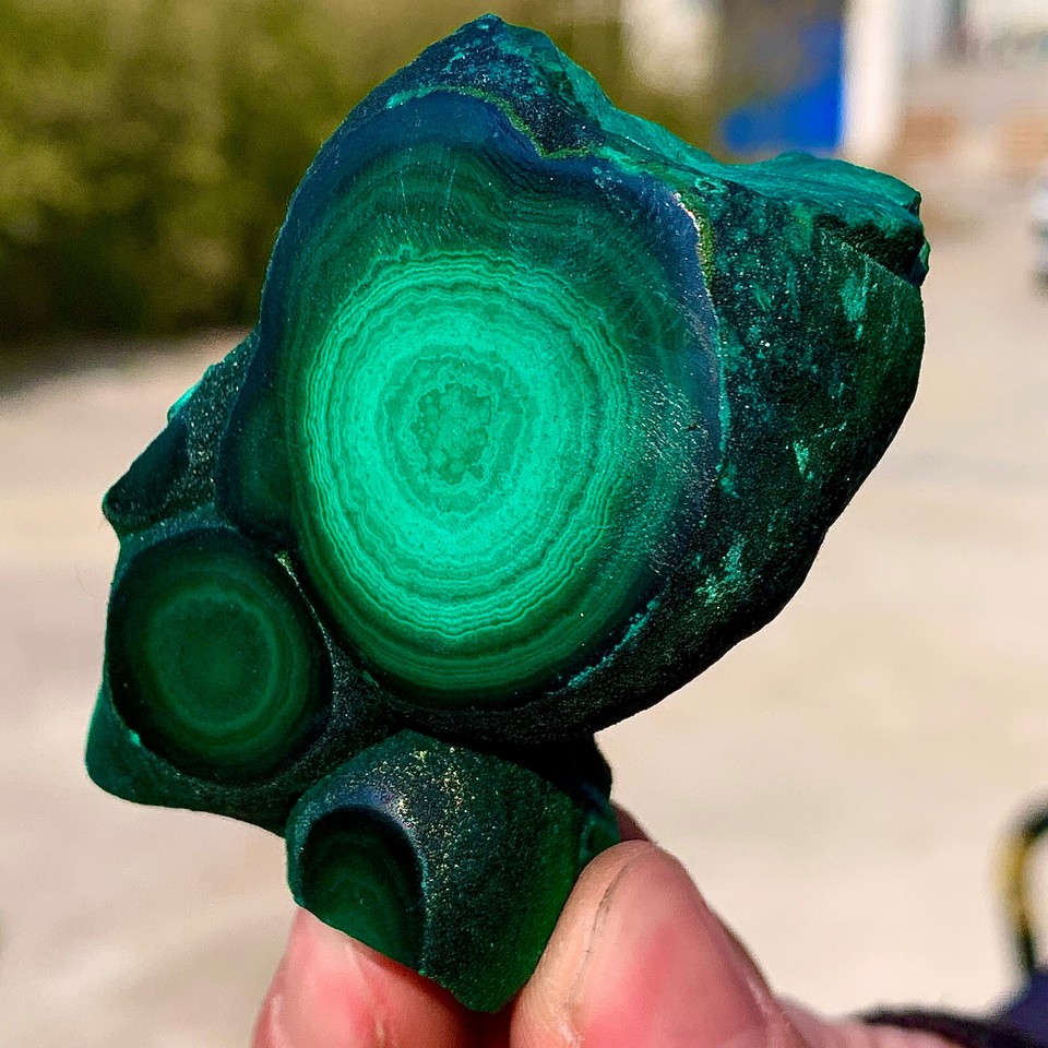 166G Natural glossy Malachite transparent cluster rough mineral sample ...