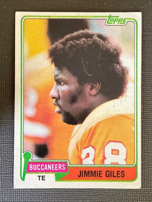 Jimmie Giles 1981 Topps Football Card #293 Tampa Bay Buccaneers Tight ...