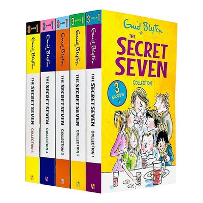 Enid Blyton The Secret Seven 15 Story Collection in 5 Books Set (The ...