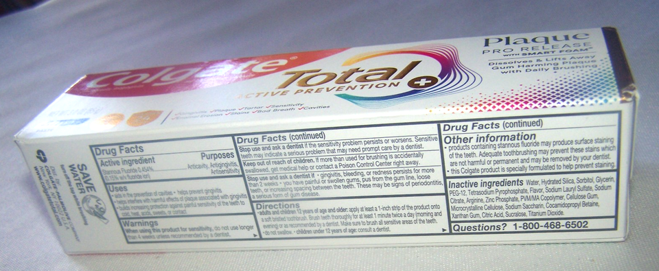 Colgate Total Plaque Pro Release Whitening Toothpaste, 1 Pack, 3.0 Oz ...