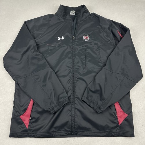 South Carolina Gamecocks Jacket Men 2XL Black Under Armour Windbreaker ...