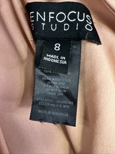 ENFOCUS women Long dress size8 Blush & Black lace prom romantic maxi Front Slit | eBay