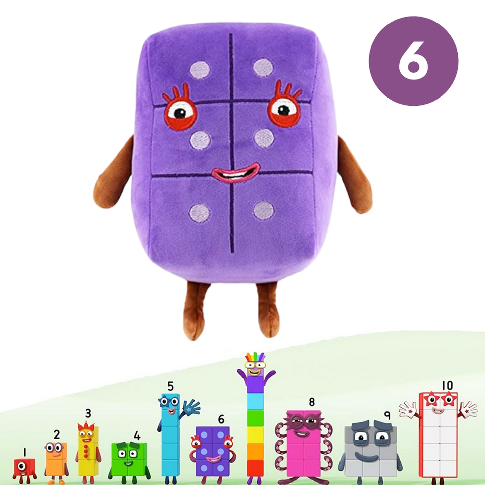 Numberblocks Cartoon Plush Doll 1-10 Number Kids Soft Educational Toy ...