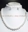8MM White Akoya Shell Pearl Necklace Bracelet Earrings Set AAA 18" | eBay