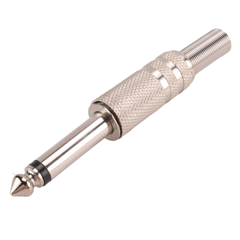 6.35mm Mono Amplifier Plug 1/4Inch Male Mono Monaural Jack Audio ...