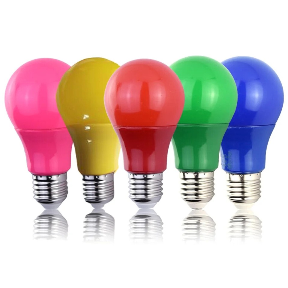 All Colors LED Lamp Bulbs E27 Screw Chip 2835 Plastic Bulb for Outdoor ...
