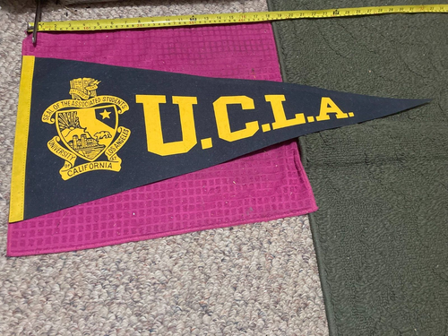 VINTAGE UCLA Bruins LOS ANGELES Pennant BANNER Flag CALIFORNIA - SHIP ...