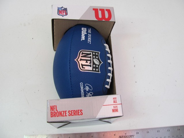Red Wilson NFL Mini Football Kid Size Roger Goodell The Duke P1 for ...