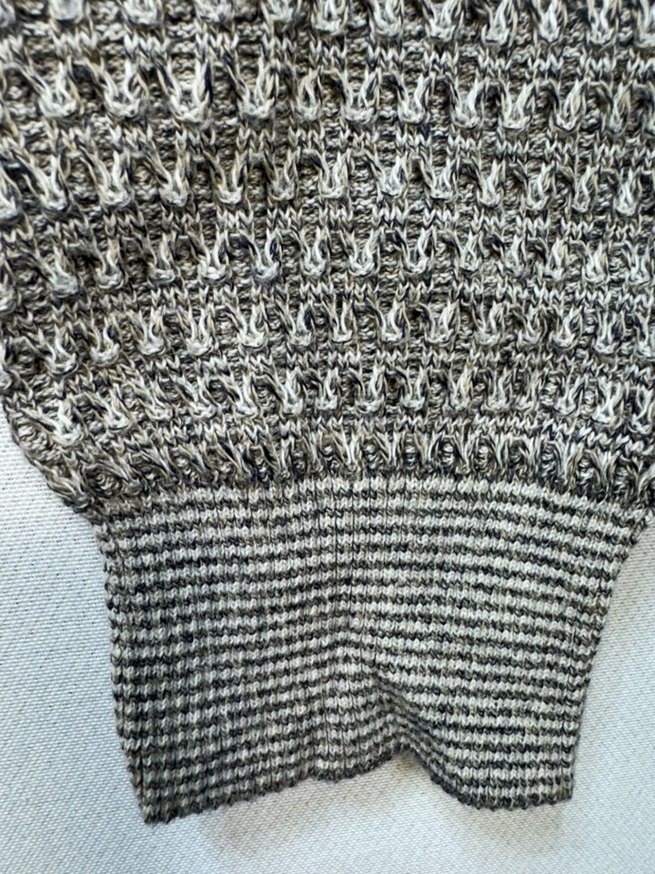 Bachrach Mens Preppy Linen Blend Knit Sweater XXL Linen Gray Textured ...