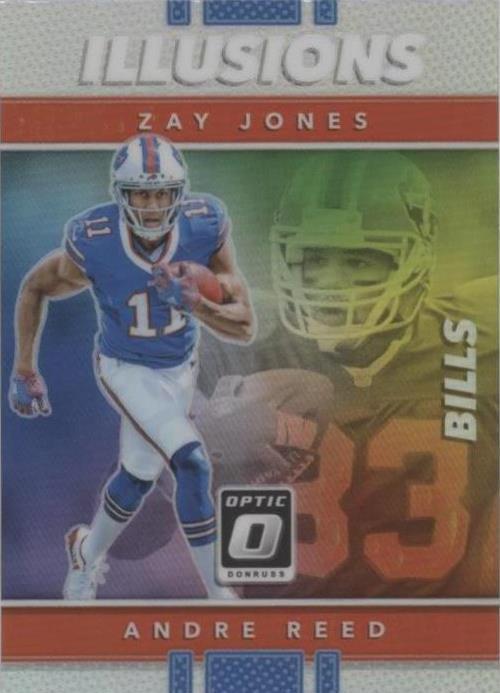2017 Donruss Optic - Illusions Andre Reed, Zay Jones #4 Holo Silver ...