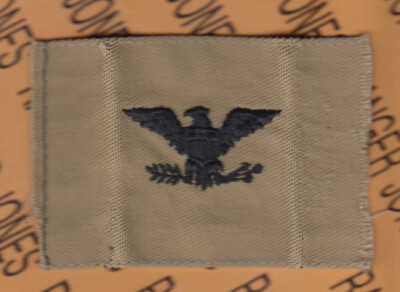 US ARMY Colonel COL O-6 OD Tan & Black DCU Desert single sew on rank ...