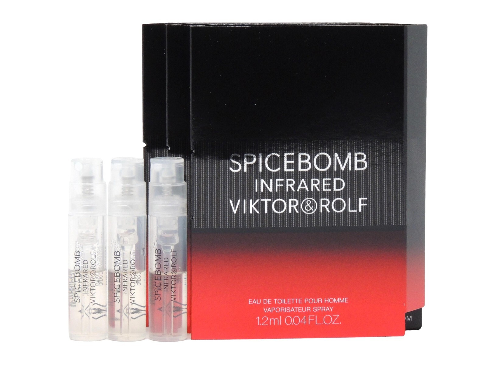V&R VIKTOR & ROLF SPICEBOMB INFRARED 1.2ml .04fl oz x 3 COLOGNE SPRAY ...
