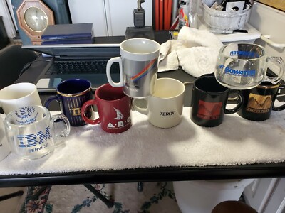 Techology companies Mugs IBM, Bowater, Memorex, Candle, INS, etc Coffee ...