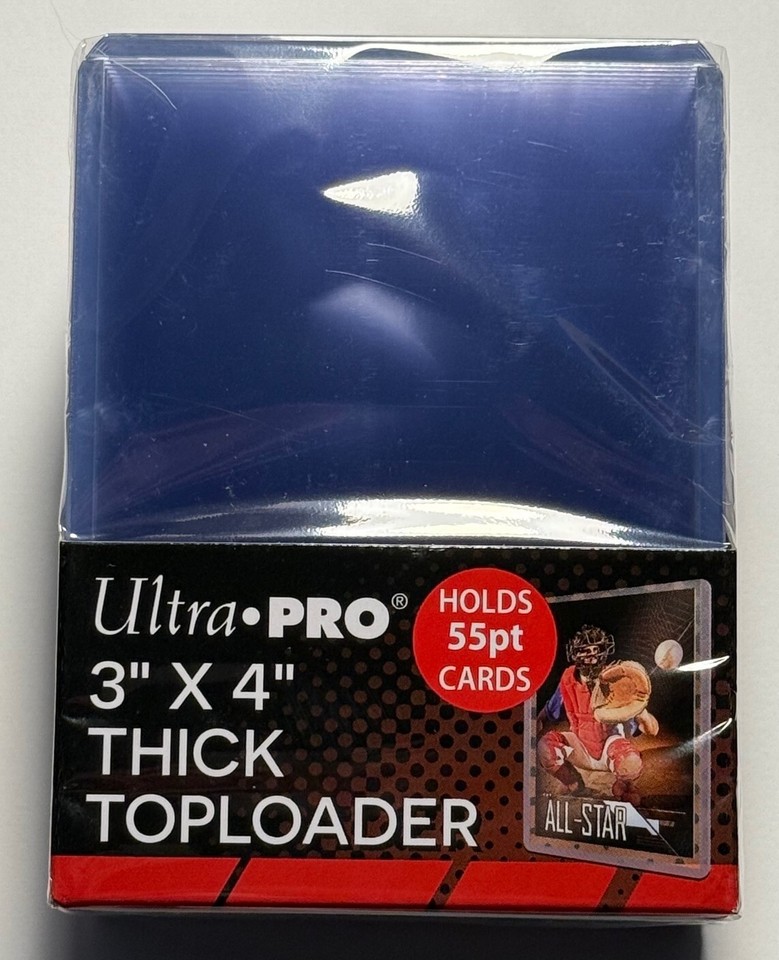 Ultra Pro 55pt Toploader NEW Top Load sealed 25, 50, 75, 100, 200, 1000 ...