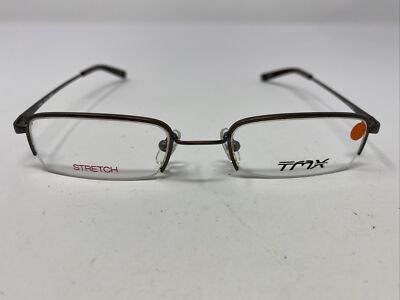 Timex TMX CONTORT BR 46-19-130 Brown Half Rim Metal Eyeglasses Frame ...