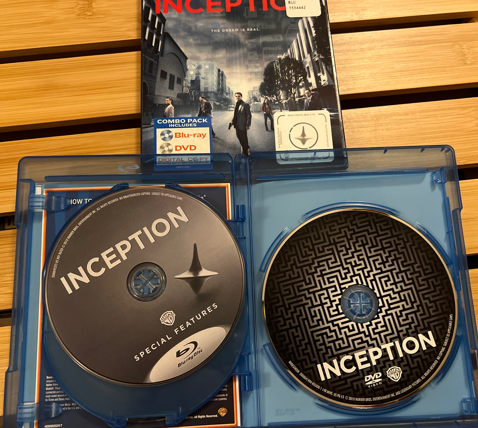Inception Blu Ray DVD, Digital, Special Features Lenticular Slipcover 3 ...