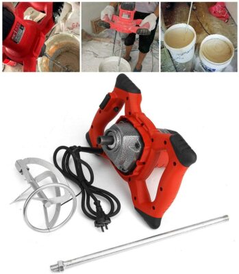 Industrial 2100W Electric Concrete Cement Mixer Thinset Grout Mud ...