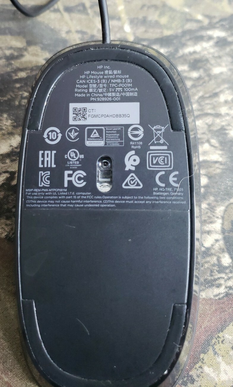 Hp Inc Keyboard TPC-P001 And Mouse TPC-POO1M G3 | eBay