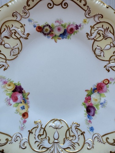 Copeland & Garrett Floral & Gold Plate Made in England (E) | eBay