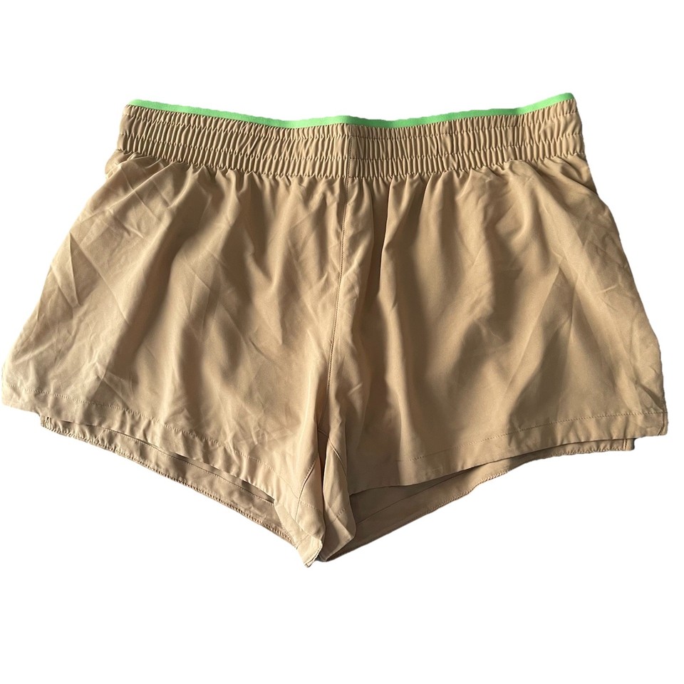 Fabletics Womens The Breath Run Shorts Size L Khaki Athleisure Sport ...