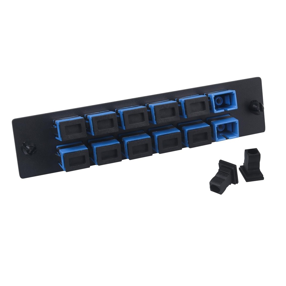 12-core SC UPC Single Mode Fiber Patch Panel 2-pack with 12 SC/SC ...