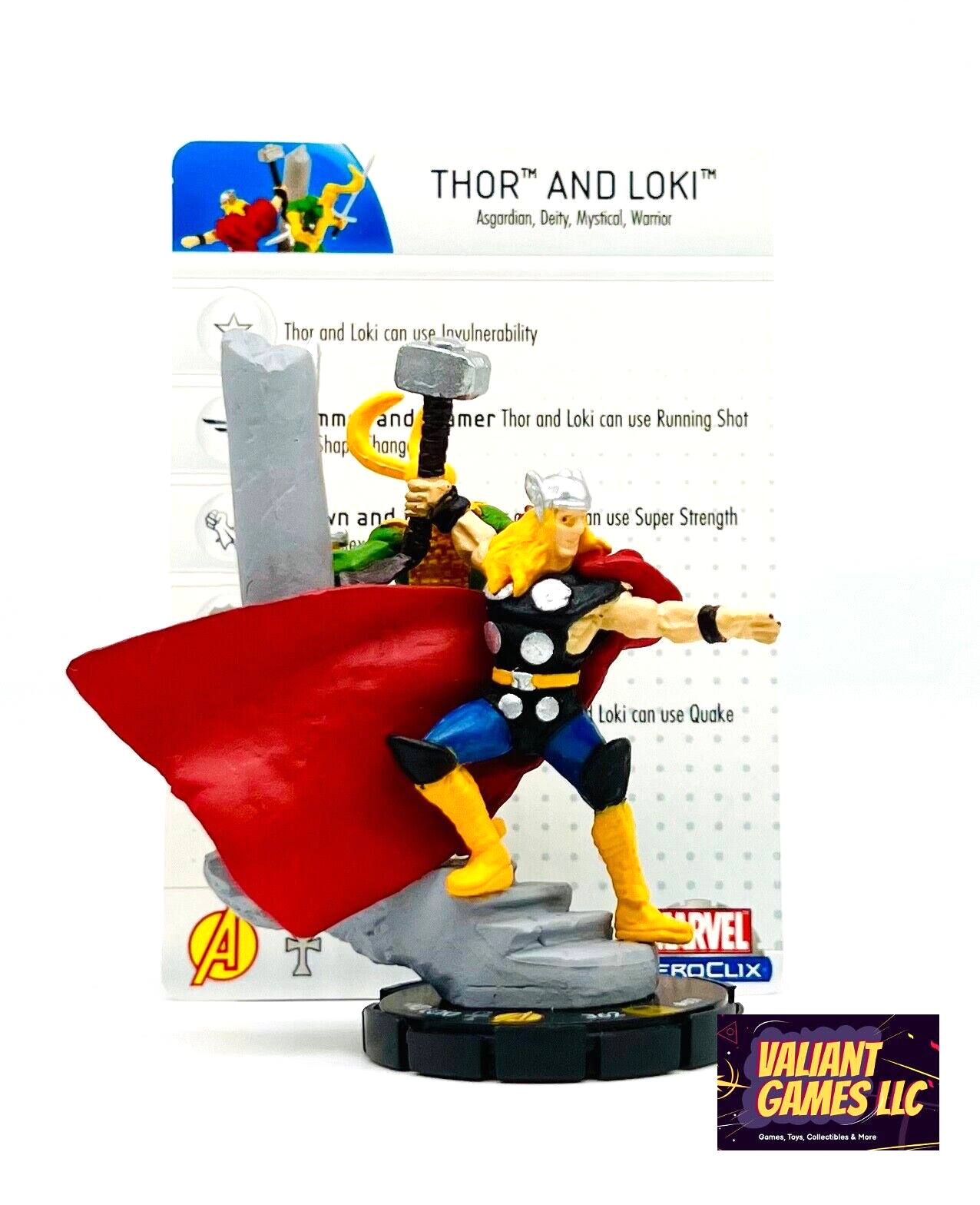 Marvel Heroclix Thor and Loki #057 w/ Card Hammer of Thor Set Legacy | eBay
