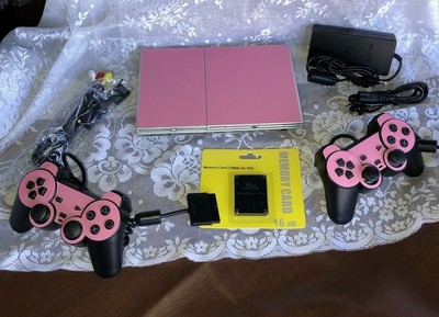 SONY PLAYSTATION 2 PS2 SLIM VINYL SKIN CONSOLE LOT BUNDLE WITH 7 GAMES ...
