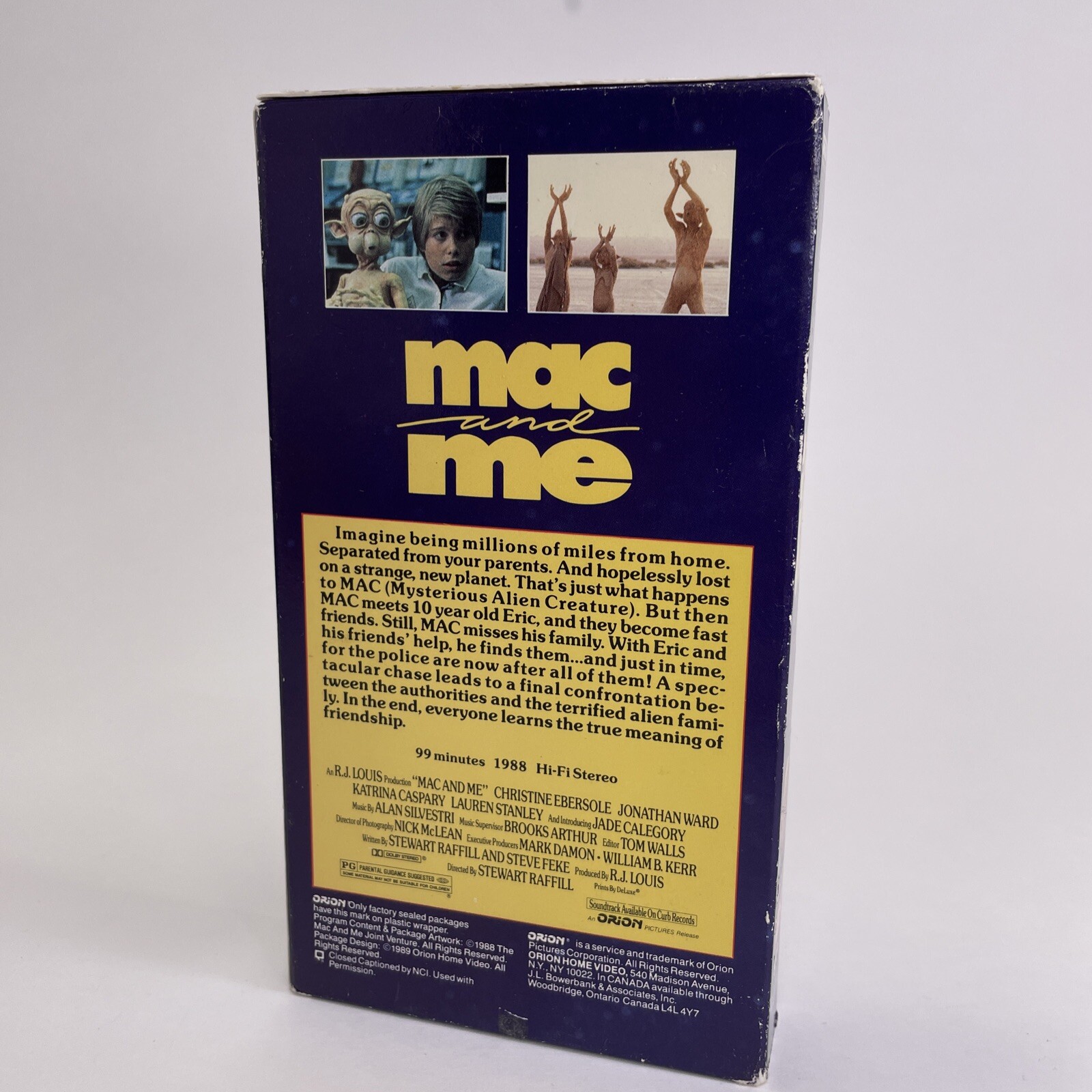 Mac And Me (VHS, 1989) Sci-Fi Jonathan Ward, Christine Ebersole ...